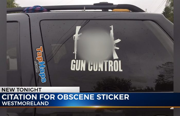 TN Man Ticketed For ‘Offensive’ Gun Control Sticker On Truck Window