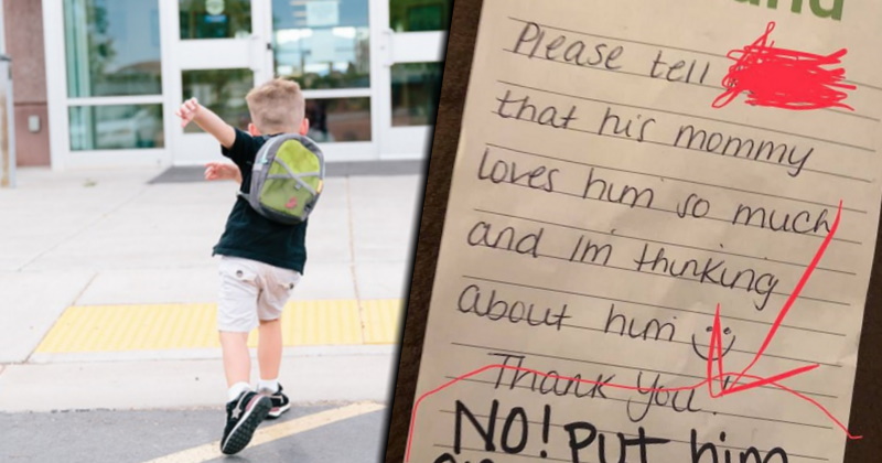 Mom Sends Boy To Daycare With Note In Lunchbox, Teacher Responds